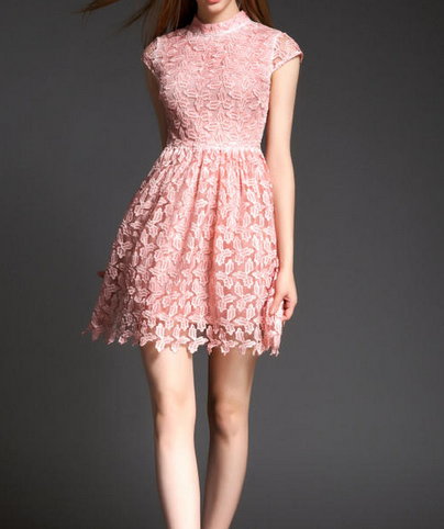 Embroidered Was Thin Dress on Luulla