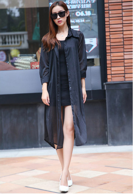 Prevent Bask In The Summer Of 2015 With Long Unlined Upper Garment Of ...